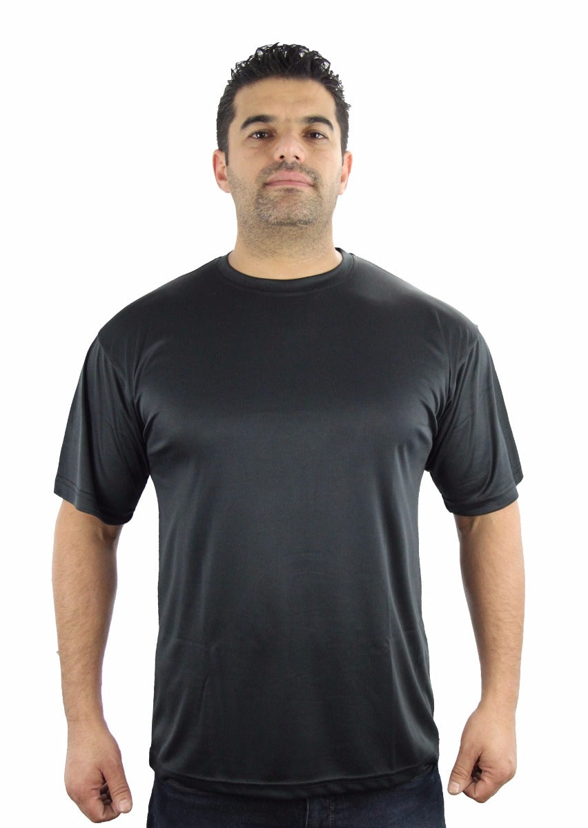 100% POLYESTER BLACK T-SHIRT – First Class Uniforms
