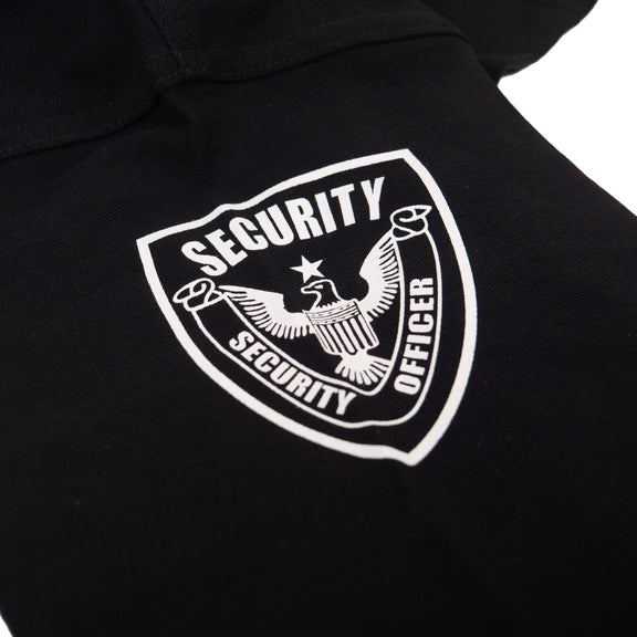 POLY COTTON SECURITY POLO ID FRONT, BACK AND SHOULDERS (SILKSCREEN ...