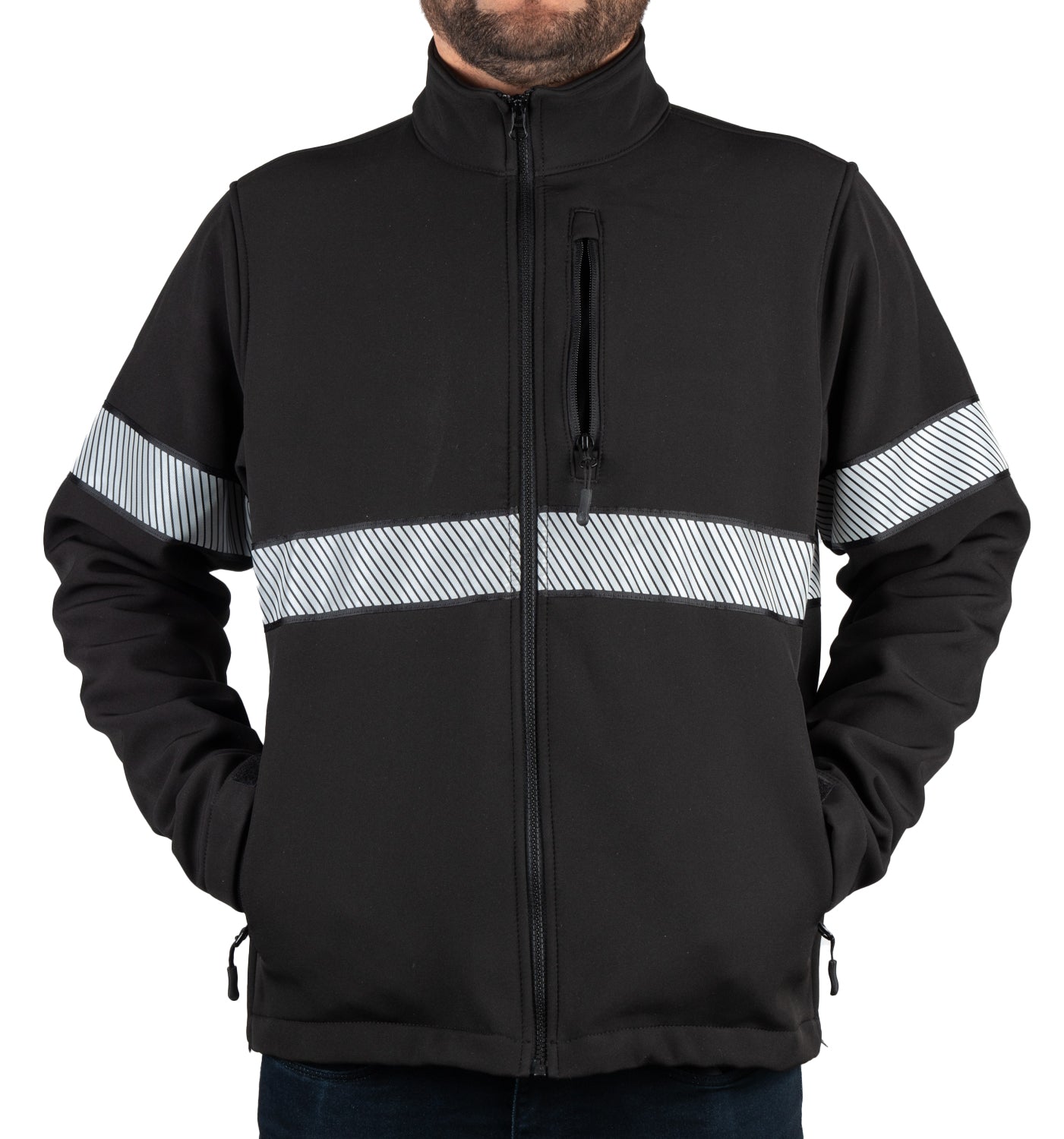 Ryno Gear Soft Shell Jacket with Reflective Stripes – First Class Uniforms