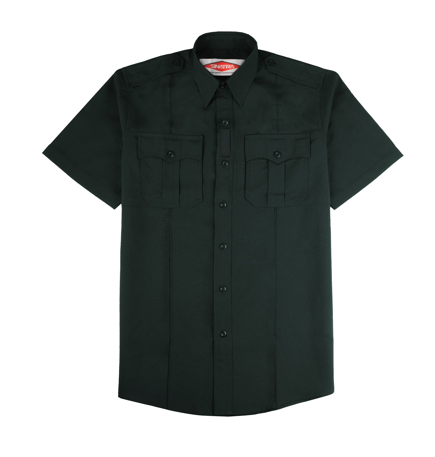 Poly Wool 4 Pocket Hidden Zipper Uniform Shirt - Short Sleeve – First ...