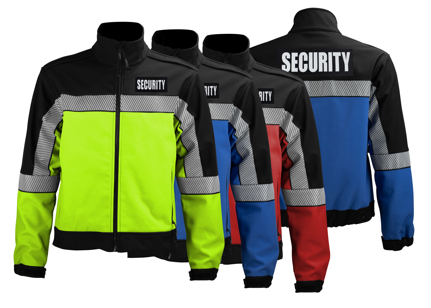 Security Hi-Vis Soft Shell Jackets with Reflective Emblems – First ...