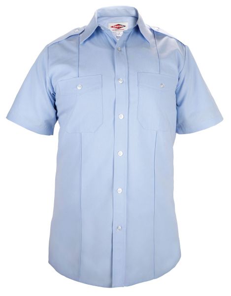 Sinatra Uniform Poly Cotton Short Sleeve Transit Shirt - Light Blue ...