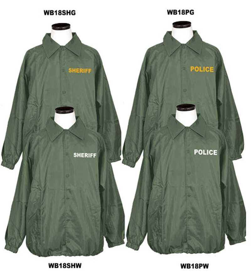GREEN WINDBREAKER WITH I.D. – First Class Uniforms