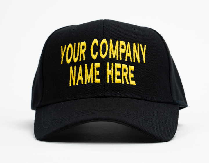 Custom Text Embroidered Caps – First Class Uniforms