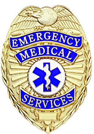 EMERGENCY MEDICAL SERVICES GOLD SHIELD BADGE – First Class Uniforms