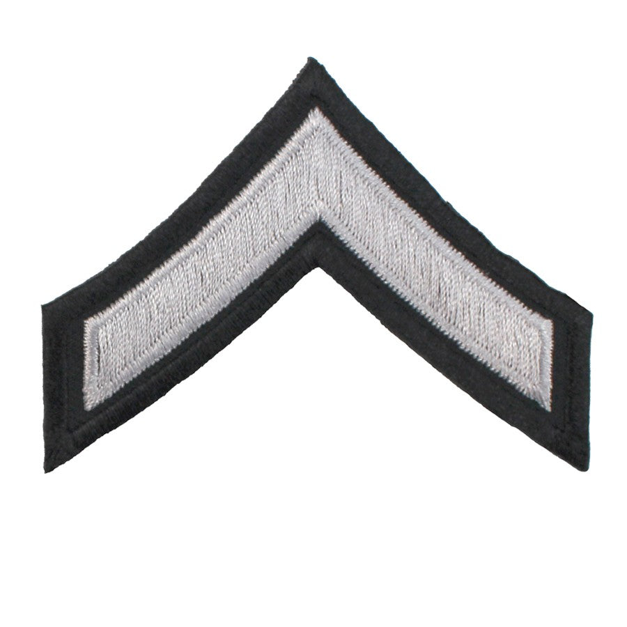 SILVER/BLACK PFC CHEVRON – First Class Uniforms