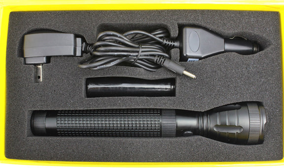 DUAL BUTTON LED RECHARGEABLE FLASHLIGHT – First Class Uniforms