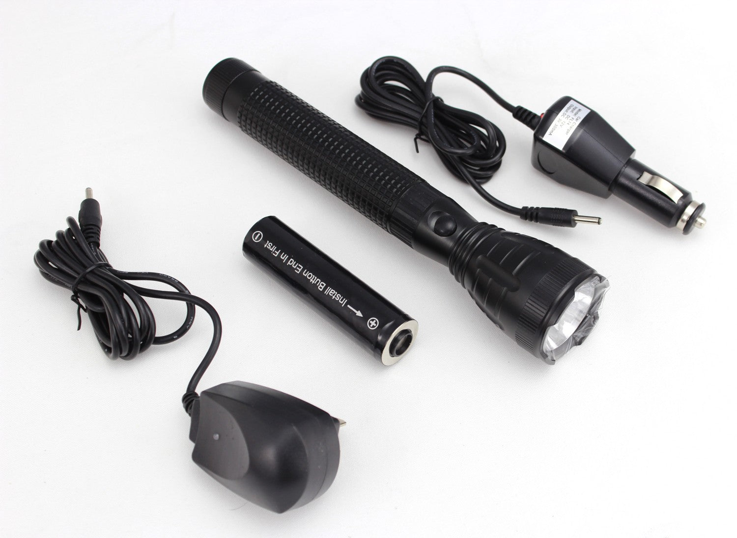 DUAL BUTTON LED RECHARGEABLE FLASHLIGHT – First Class Uniforms