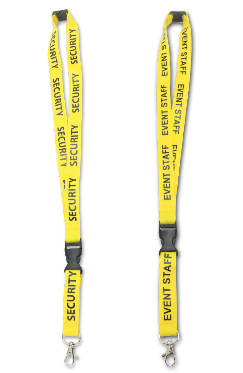 YELLOW ID/BADGE LANYARDS WITH QUICK RELEASE – First Class Uniforms